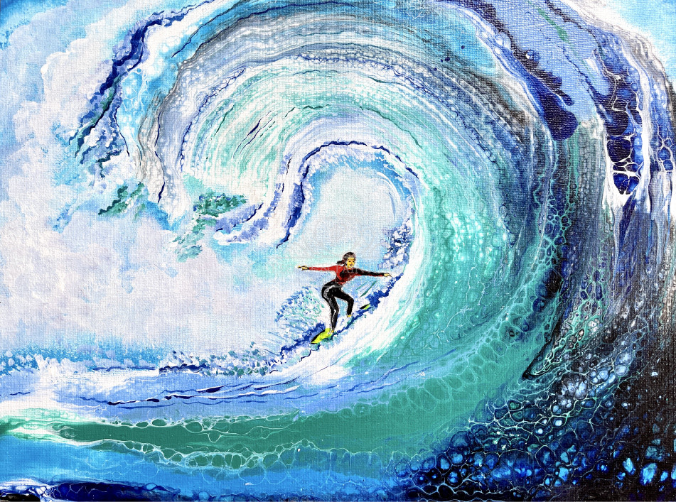 Riding the waves | People And Paintings